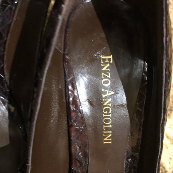 Enzo Angiolini | Shoes | Enzo Angiolini Brown Leather Heels | Poshmark